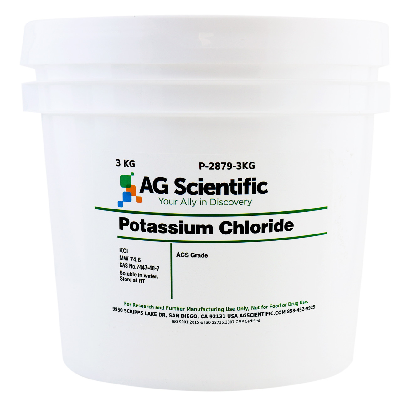 P-2879-3KG - Potassium Chloride, ACS Grade, 3 KG