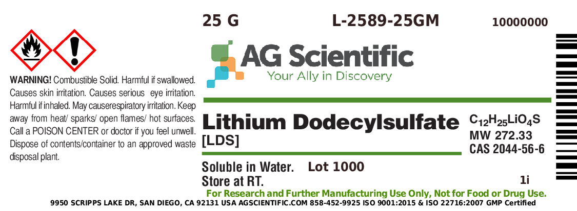 L-2589-25GM - Lithium Dodecyl Sulfate [LDS], 25 G